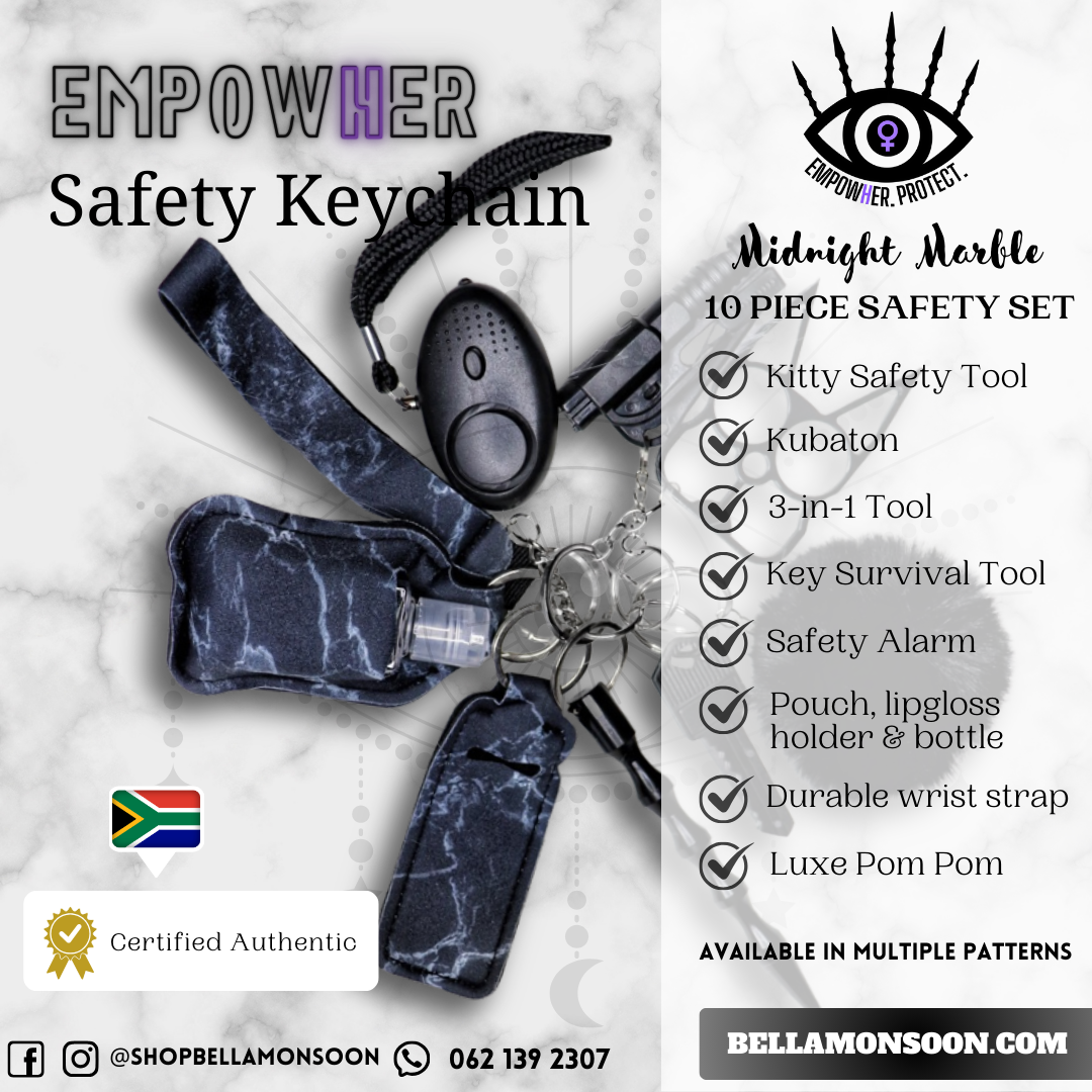 Midnight Marble Safety Keychain – Shop Bella Monsoon