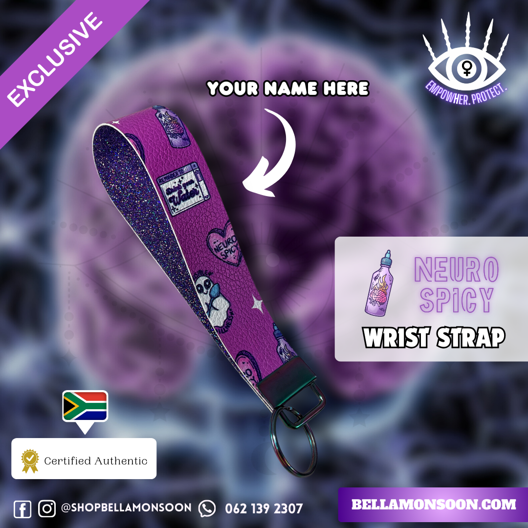 Neurospicy | Faux Leather Wrist Strap – Shop Bella Monsoon